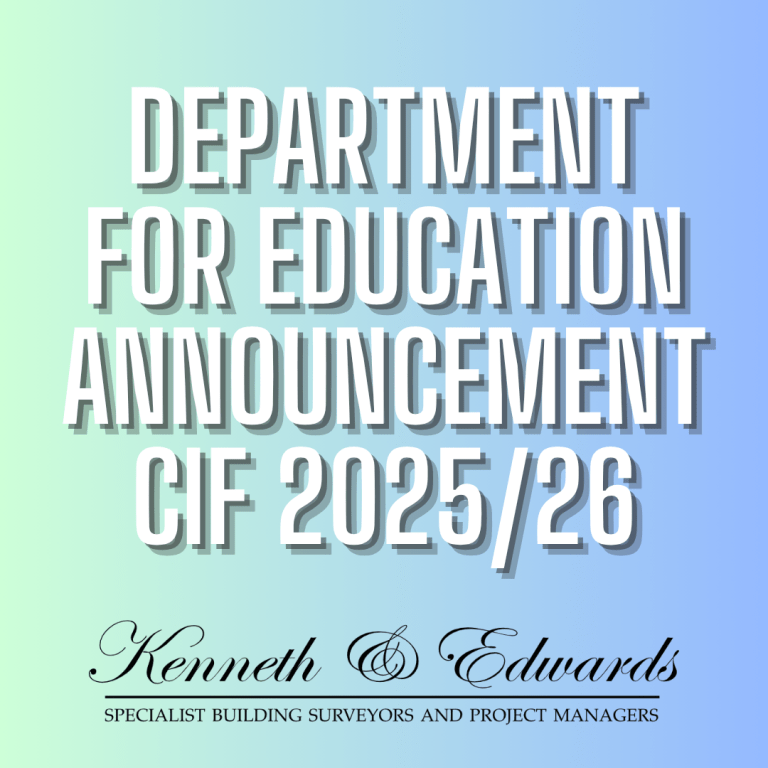 Department for Education Annoucement – CIF 2025/26 – Kenneth and Edwards